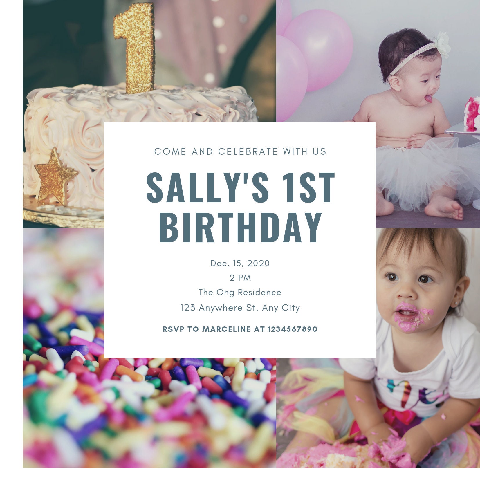 1st Birthday Invitation - Etsy