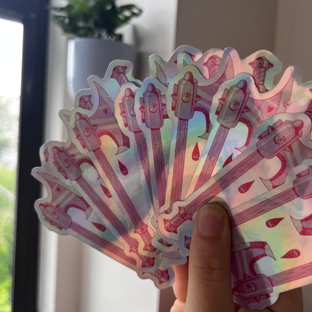 Holographic Dual Battle Axe Sticker - Etsy Holographic Dual Battle Axe Sticker - Etsy