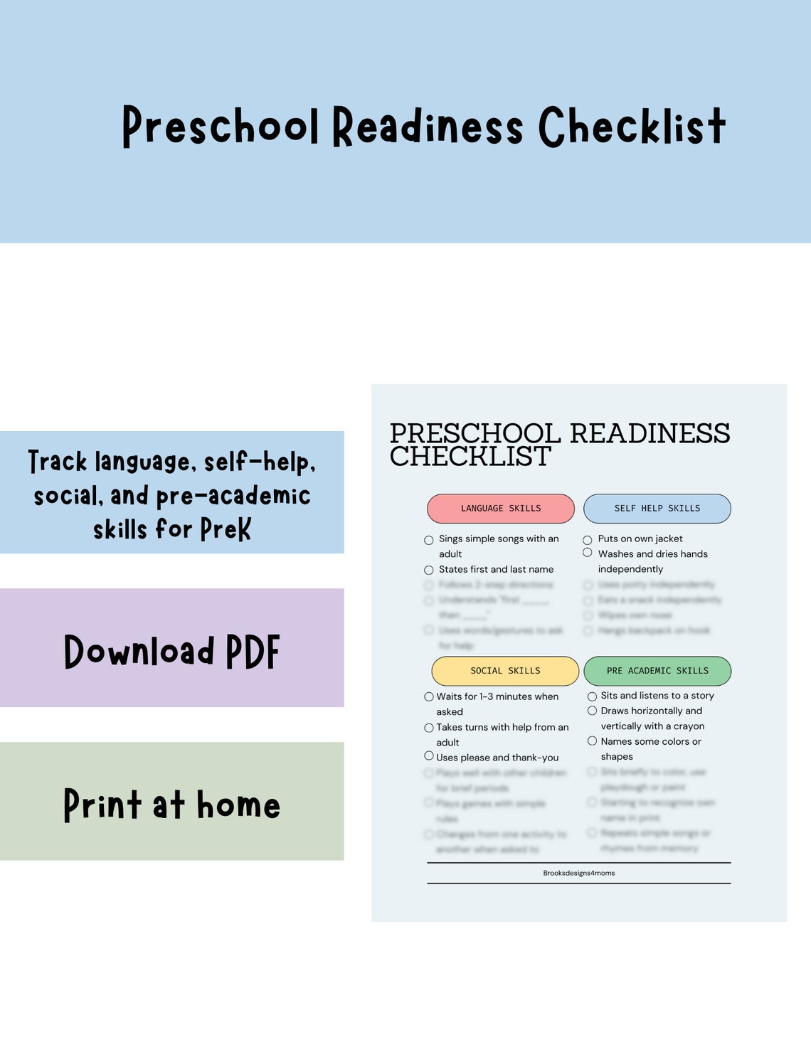 Preschool Readiness Checklist, is My Child Ready for Pre-k?, Child ...