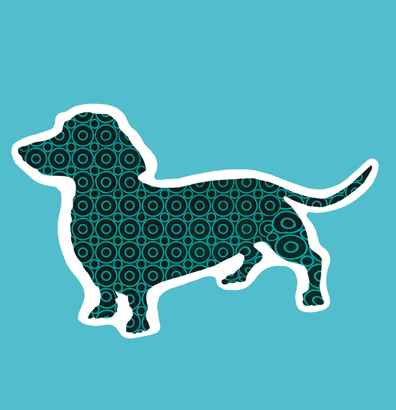 Dachshund Clipart, Digital PNG Sticker, Sausage Dog Clip Art, Cute ...