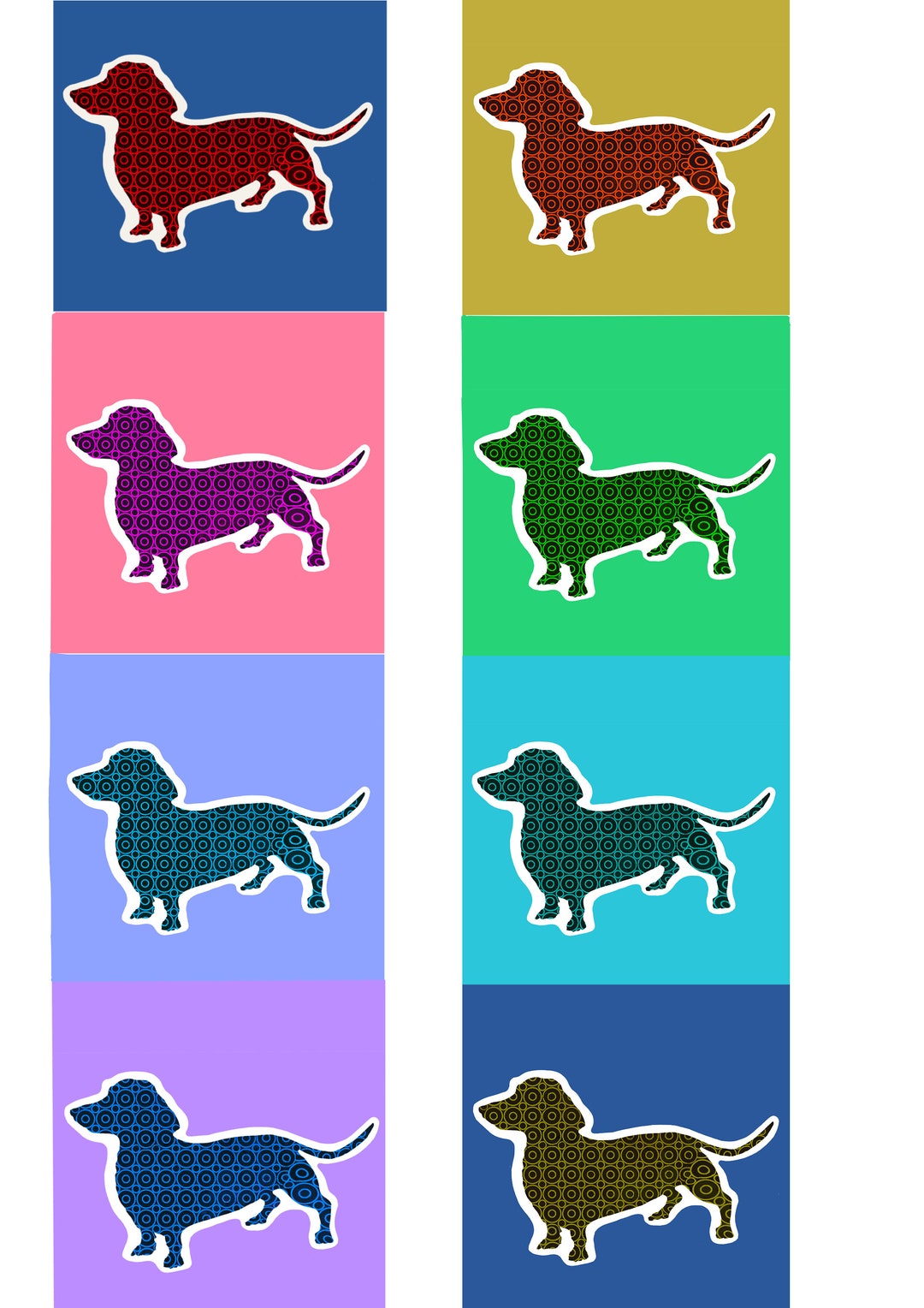 Dachshund Clipart, Digital PNG Sticker, Sausage Dog Clip Art, Cute ...