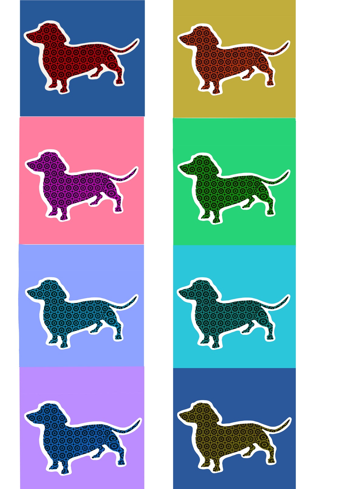 Dachshund Clipart, Digital PNG Sticker, Sausage Dog Clip Art, Cute ...