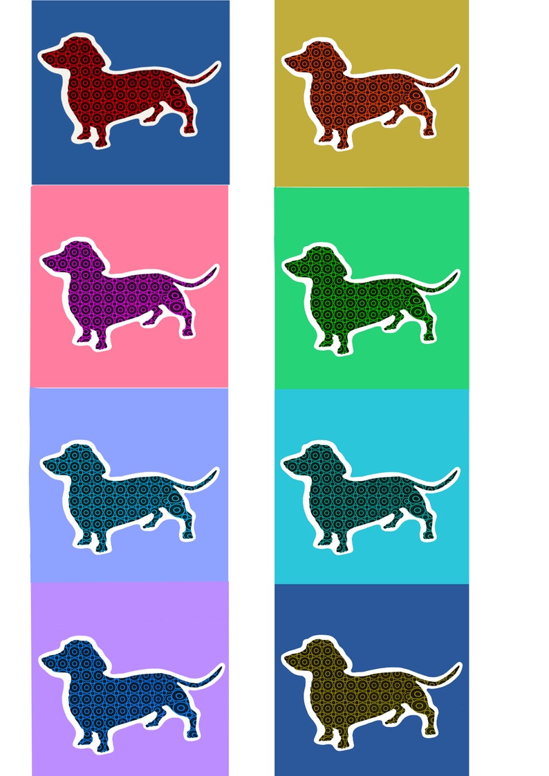 Dachshund Clipart, Digital PNG Sticker, Sausage Dog Clip Art, Cute ...