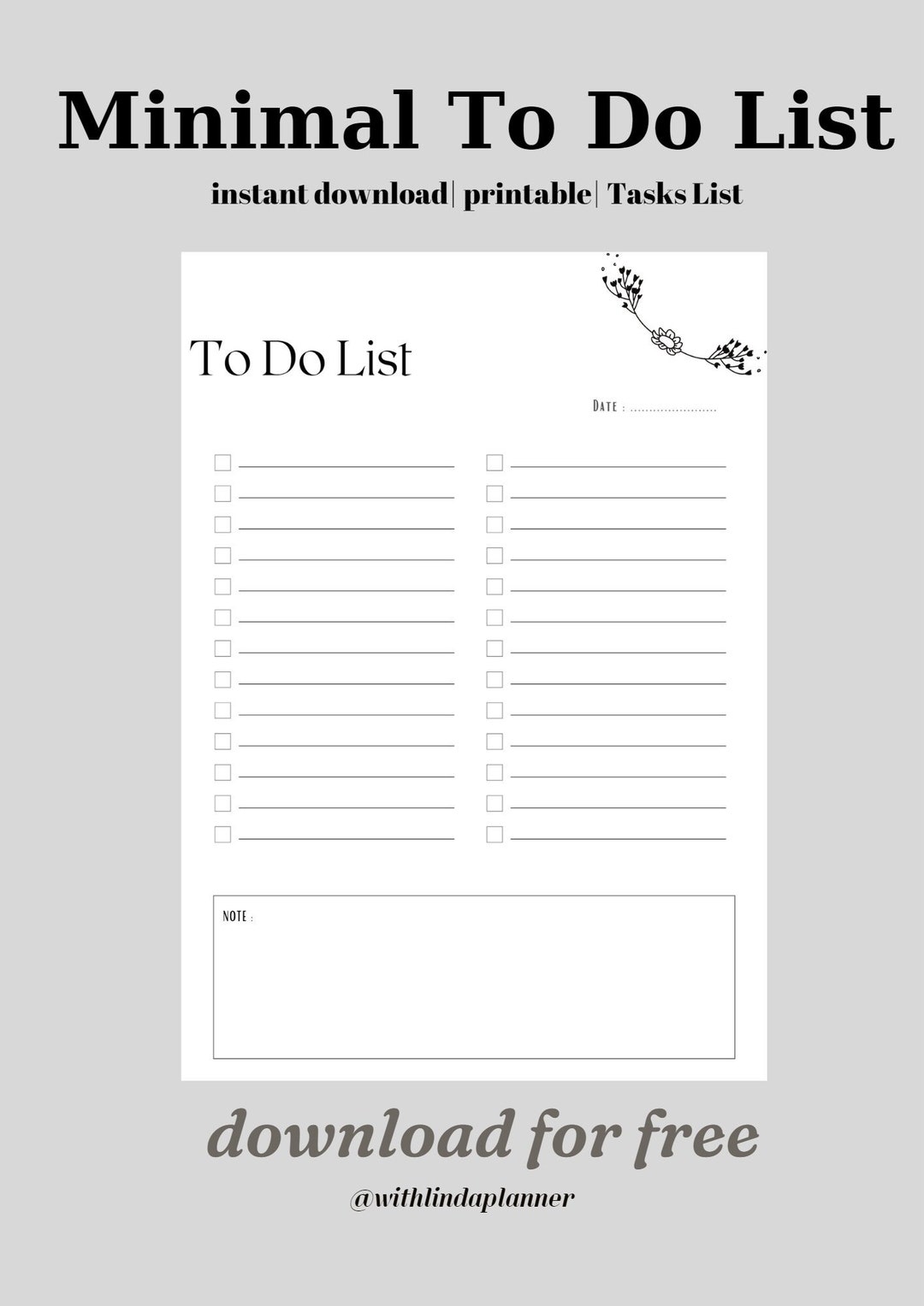 Digital to Do List Goodnotes Template Printable To Do List Etsy