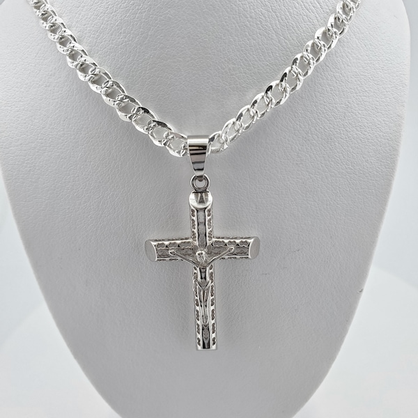 Cuban Link Chain With Cross - Etsy