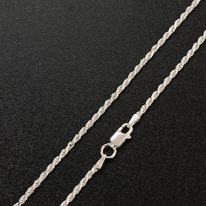 Solid 925 Sterling Silver Italian Heavy Rope Necklace, 2mm,2.5mm,3mm ...