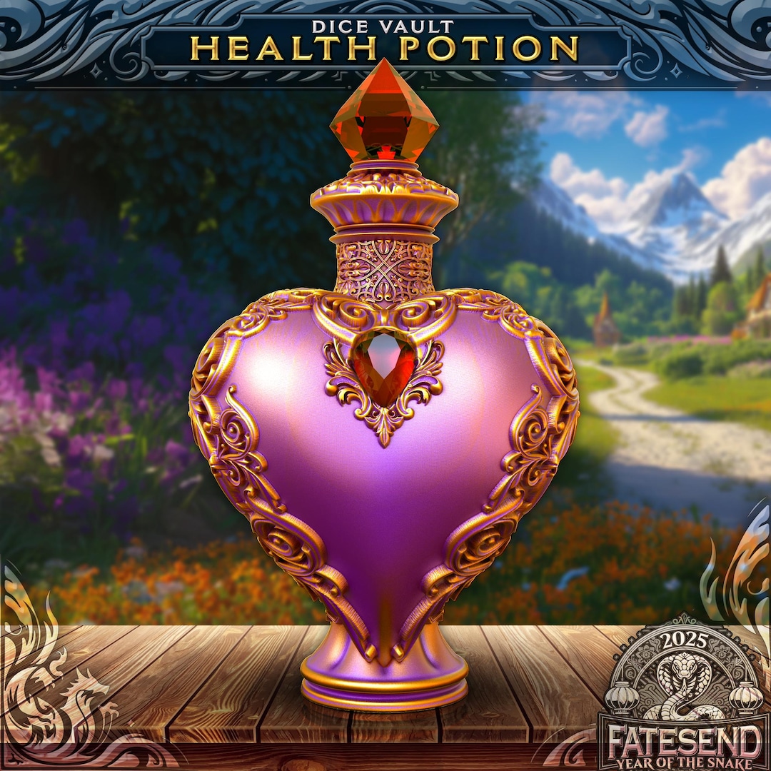 Made to Order 3D Printed Health Potion Dice Vault and Storage DND ...