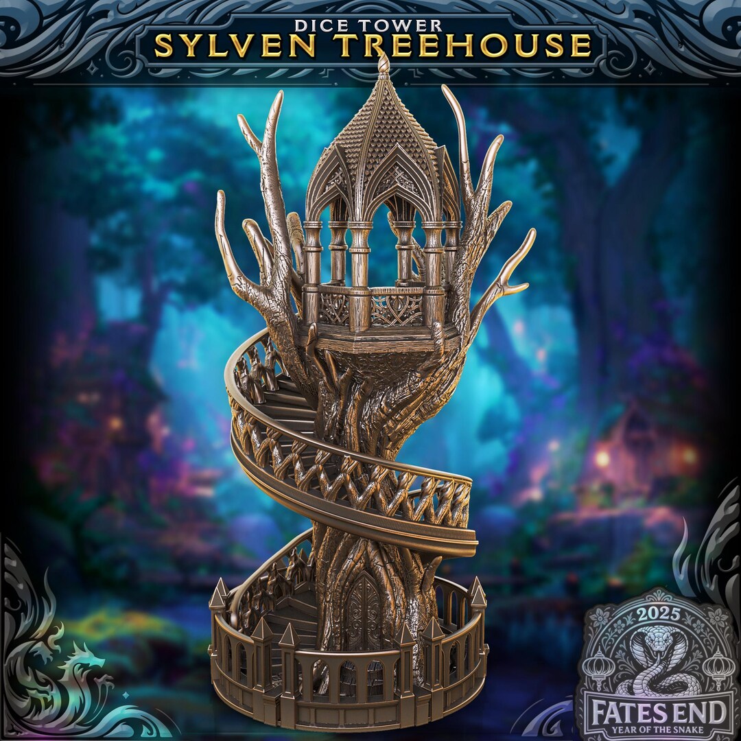Made to Order 3D Printed Sylvan Treehouse Dice Tower DND Roleplay Game ...