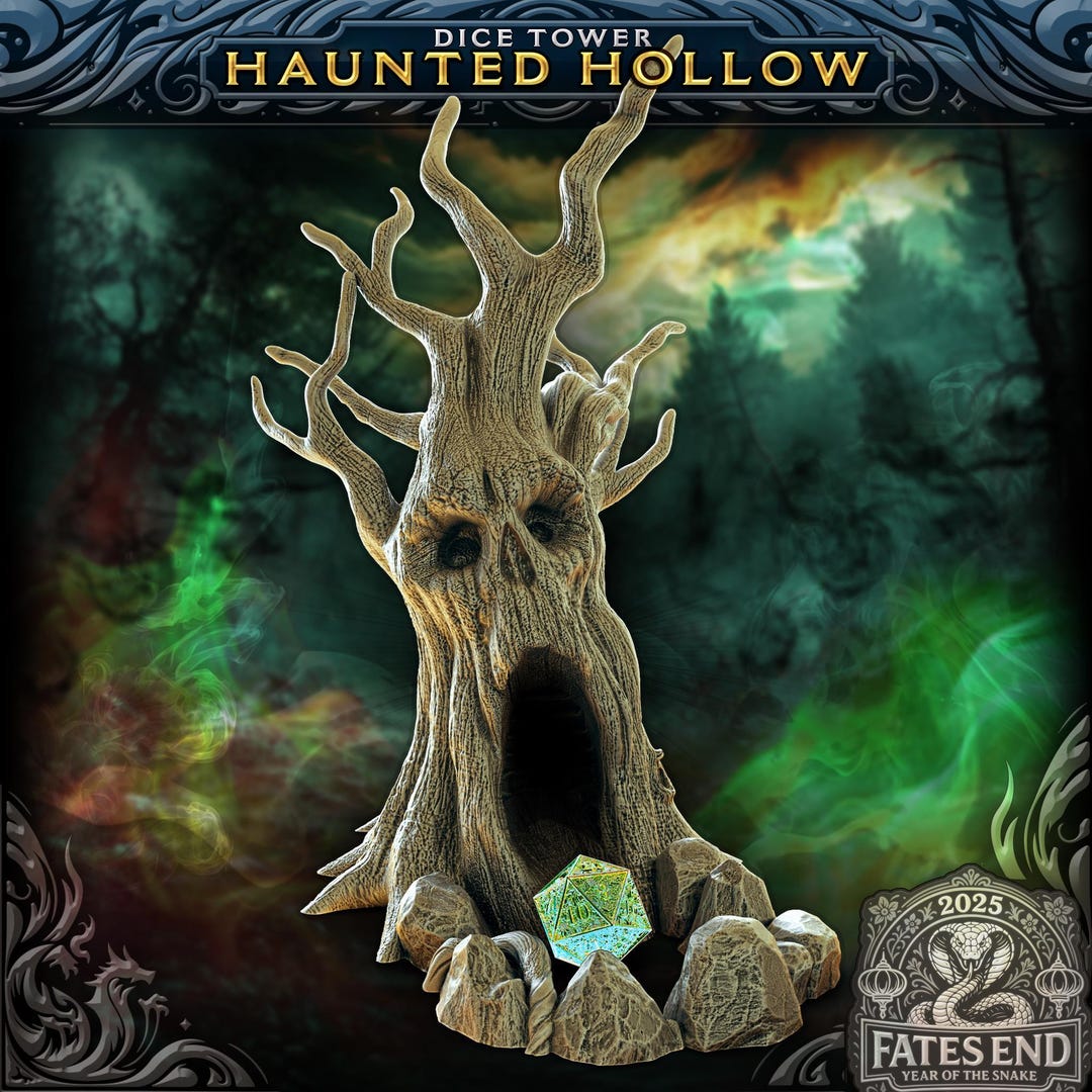 Made to Order 3D Printed Haunted Hollow Creepy Tree Dice Tower DND ...