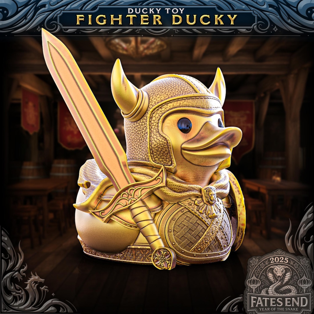 Made to Order 3D Printed Fighter Duck Rubber Ducky Toy DND Roleplay ...