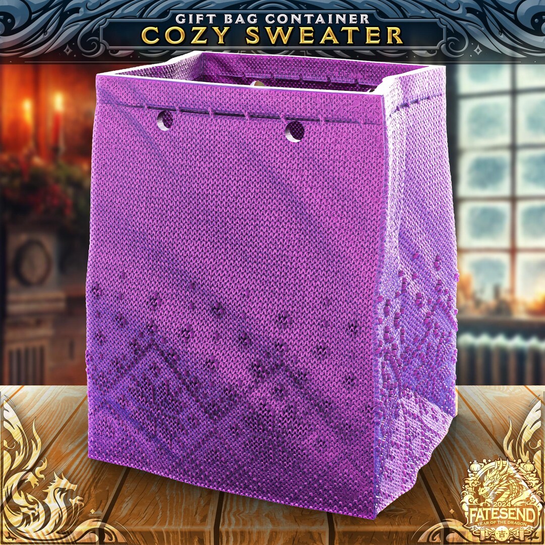 Made to Order 3D Printed Cozy Sweater Gift Bag Container DND Roleplay ...