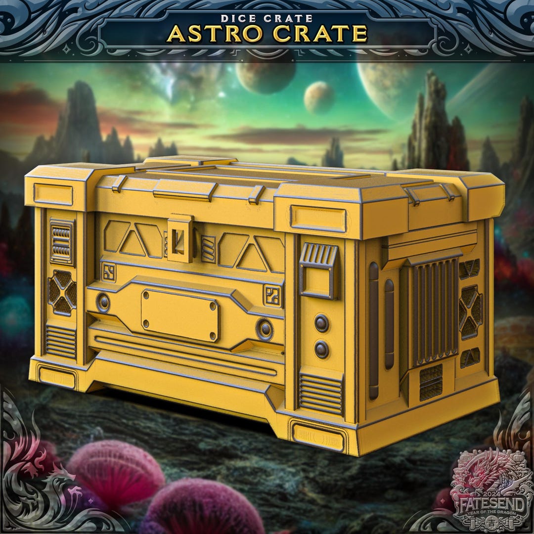 Made to Order 3D Printed Astro Sci-fi Dice Crate DND Roleplay Game ...