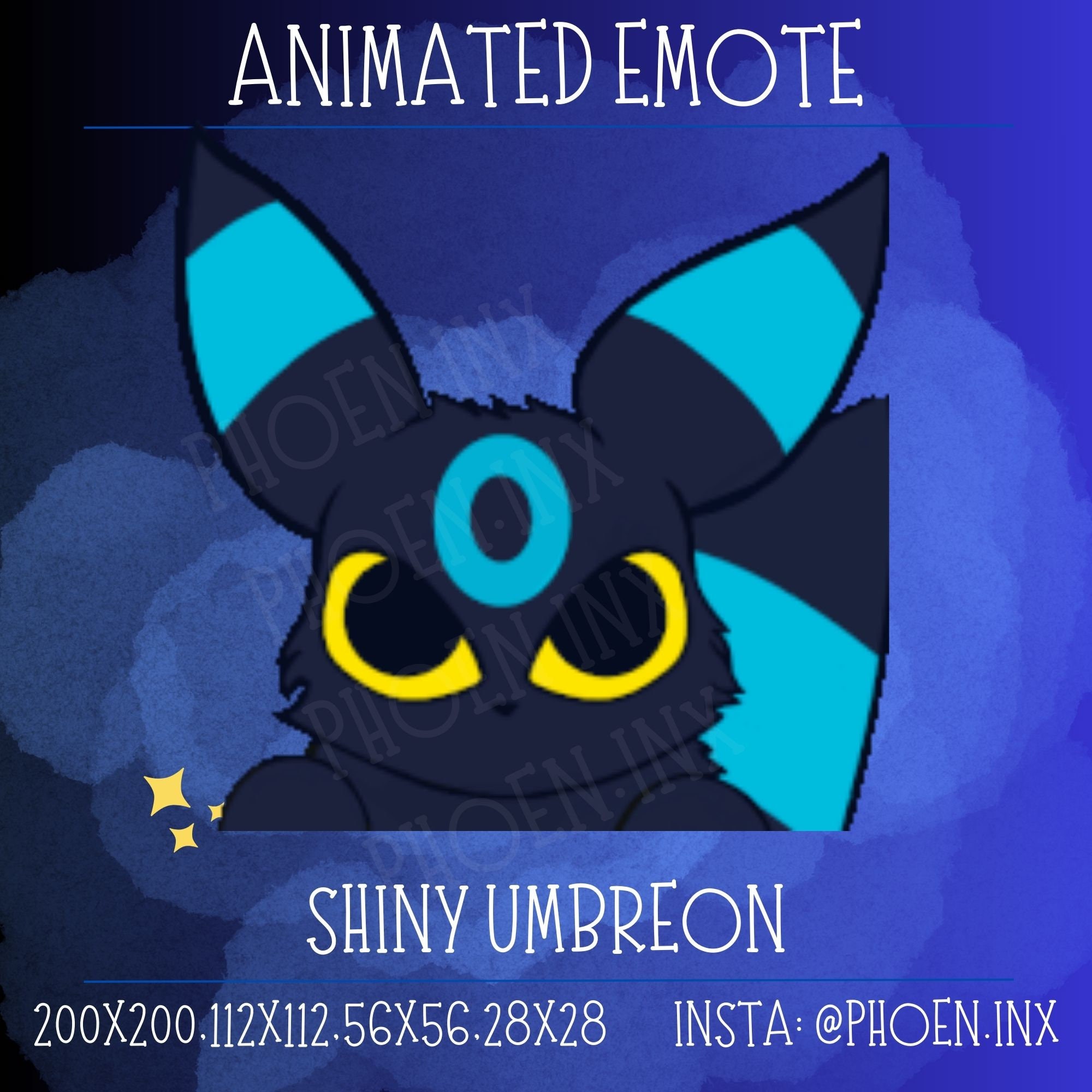 Animated Shiny Umbreon Inspired Waving Emote: 200x200, 112x112, 56x56 ...