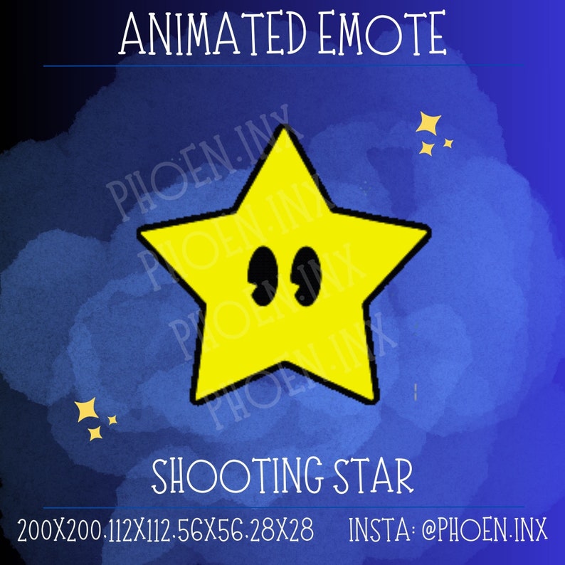 Animated Shooting Star Emote: 200x200, 112x112, 56x56, 28x28 - Twitch ...