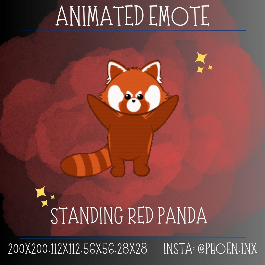 Animated Red Panda Emote: 200x200, 112x112, 56x56, 28x28 - Twitch ...