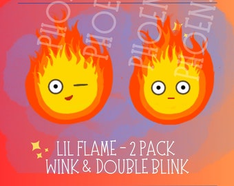 Animated Lil Flame Emotes - 2 Pack: 200x200, 112x112, 56x56, 28x28 ...