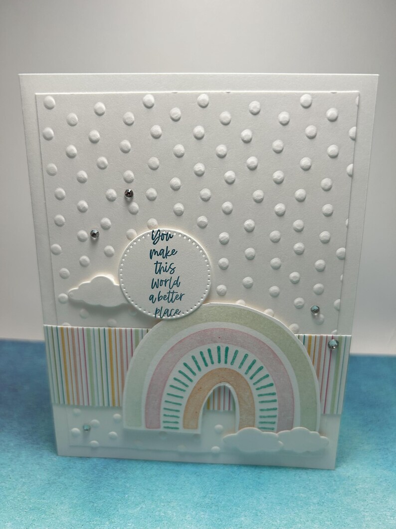 Handmade Rainbow Birthday Card: Kids Celebration Card - Etsy