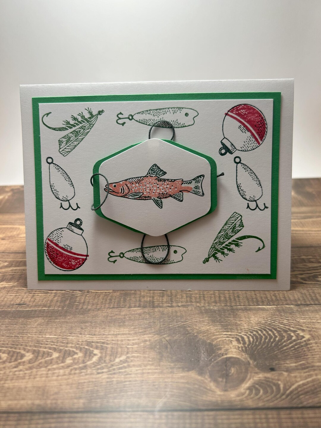 Handmade Fishing Birthday Card: Fisherman's Outing - Etsy
