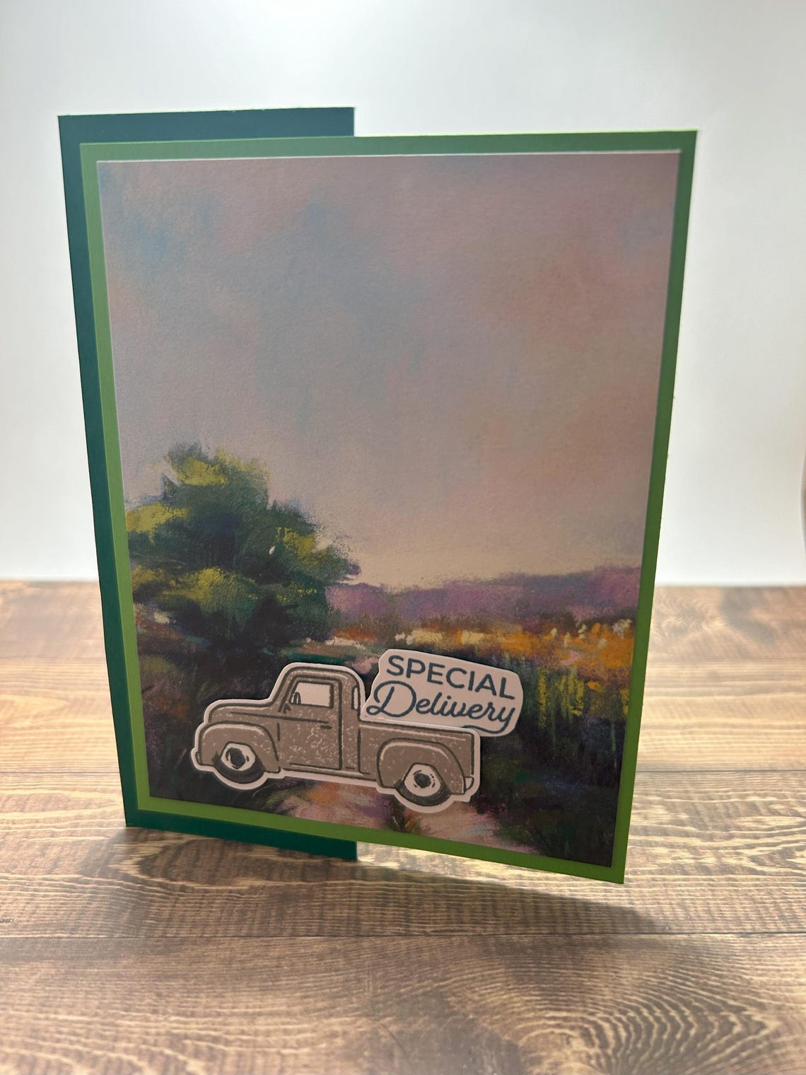 Handmade Special Delivery Truck Card: Scenic Multi-use Card - Etsy