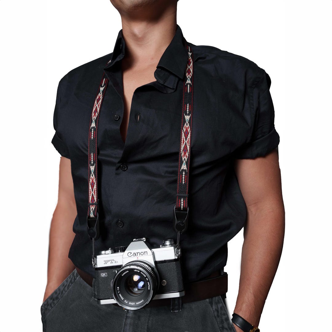 40 Southwest Desert Night Camera Strap Red, Black, White& Turquoise W ...