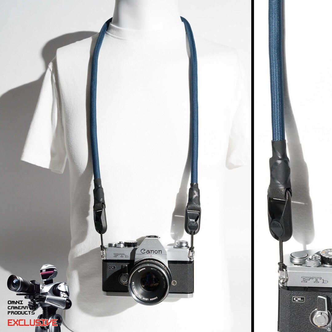 DEEP BLUE 42-45 Dynamic Stretch Camera Rope Strap W/ Peak Design ...