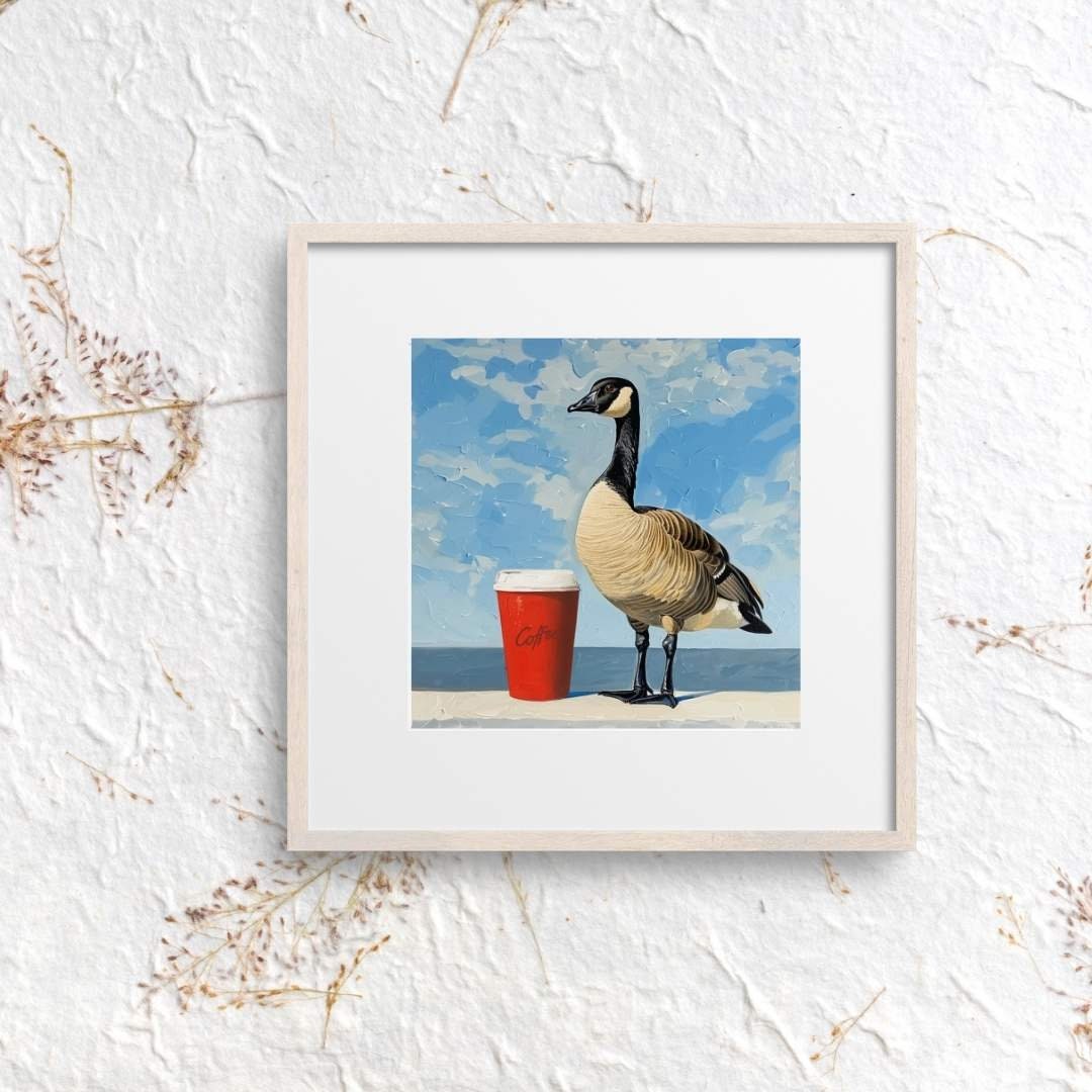 Canada Goose & Coffee Cup Premium Matte Paper Poster - Etsy