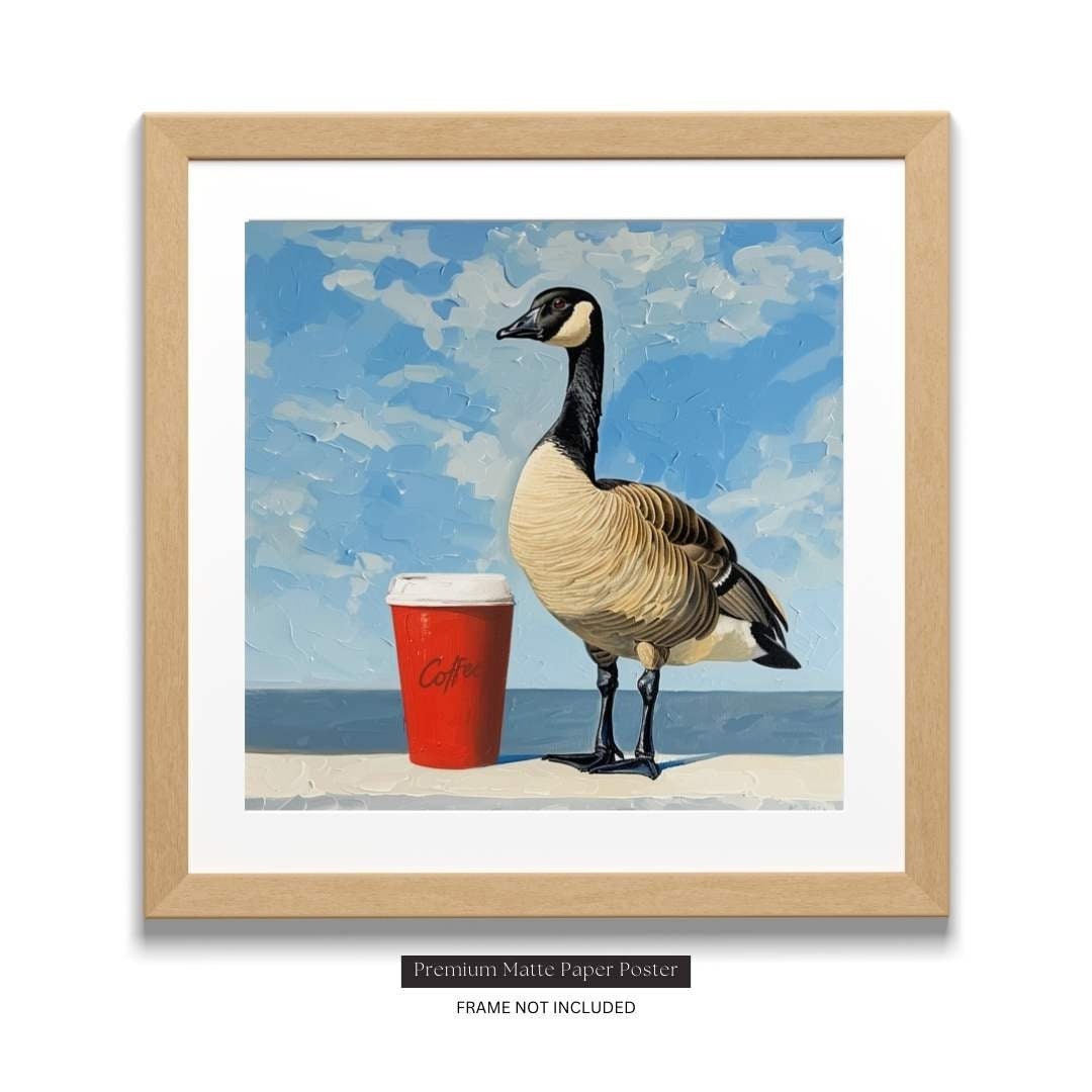 Canada Goose & Coffee Cup Premium Matte Paper Poster - Etsy