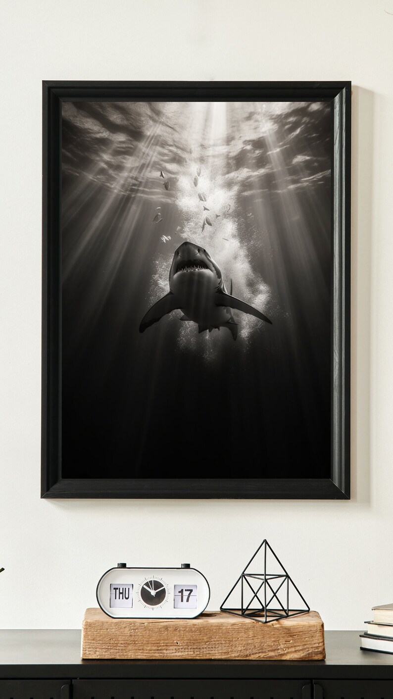 Shark Wall Art, Stunning Shark Poster for Sale, Perfect Wall Art for ...