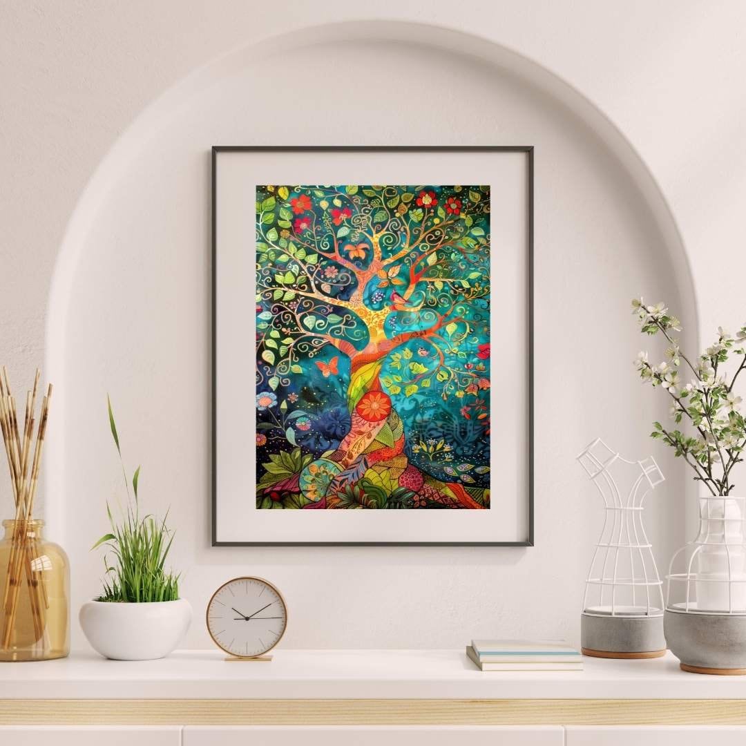 Tree of Life Printable Wall Art, Life Tree Wall Decor, Printable Wall ...