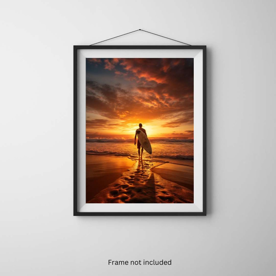 Tropical Beach Sunset Print, Ocean Wall Art (digital Download) - Etsy