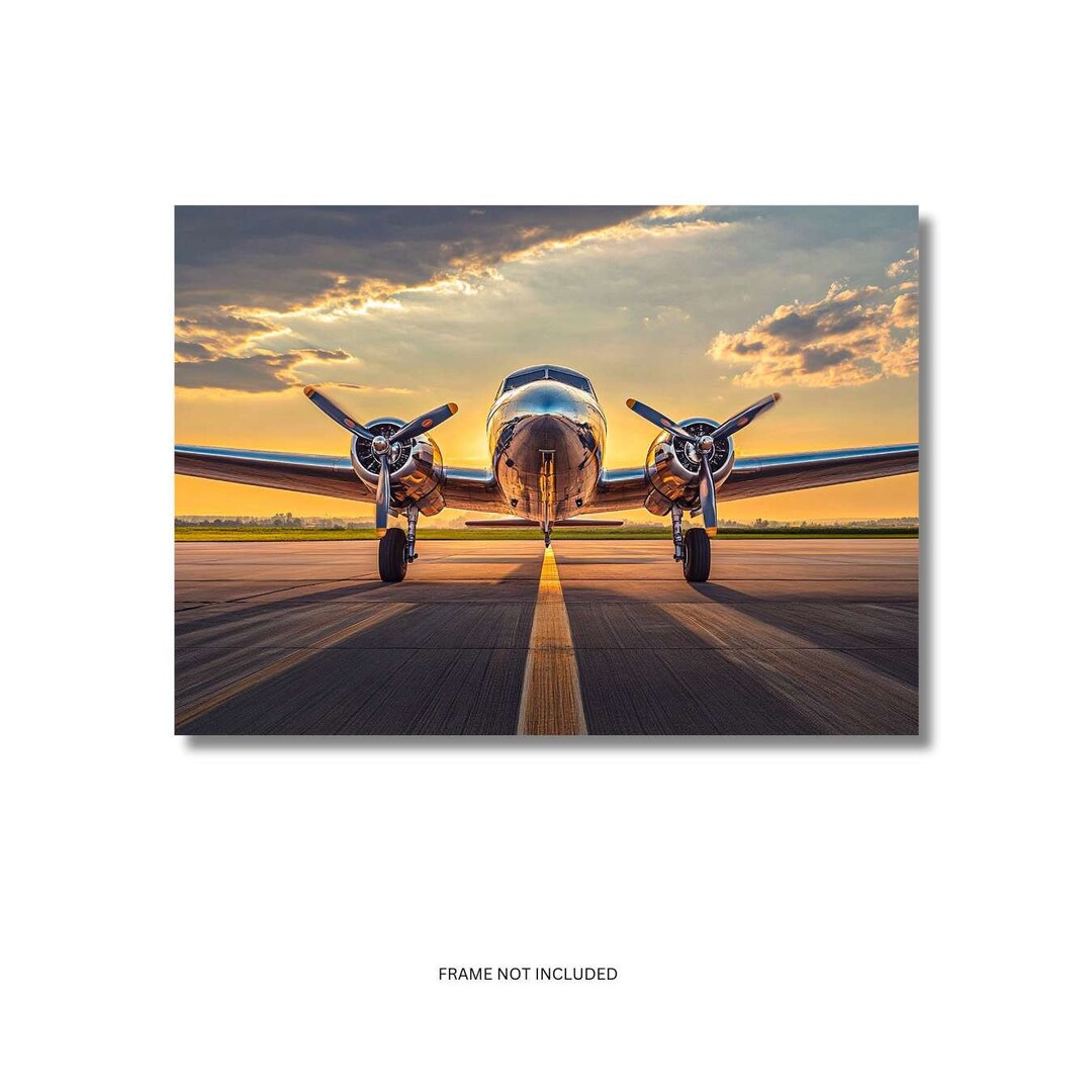 Airplane Print on Premium Matte Paper, Aviation Poster Modern Wall Art ...