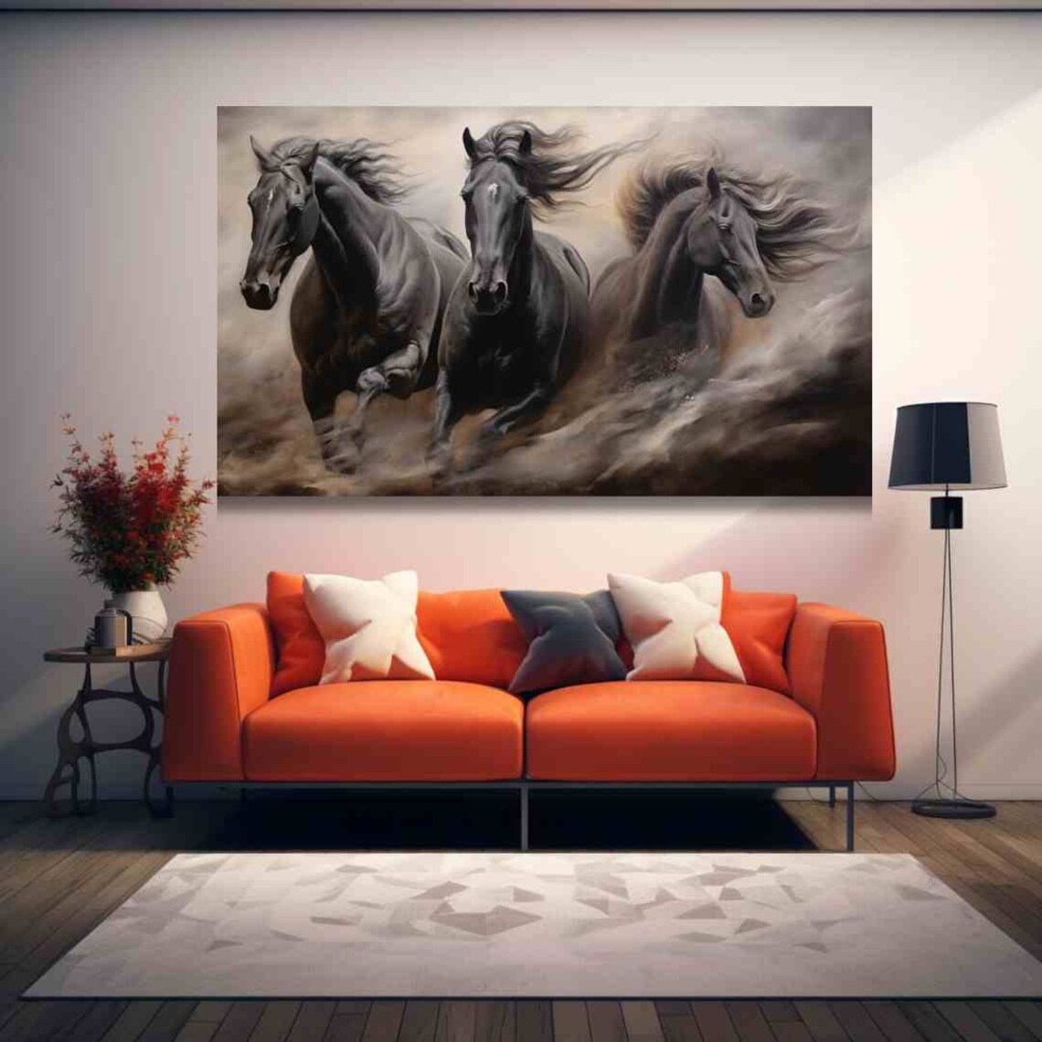 Running Horse Wall Art Print Horse Home Decor Horse - Etsy