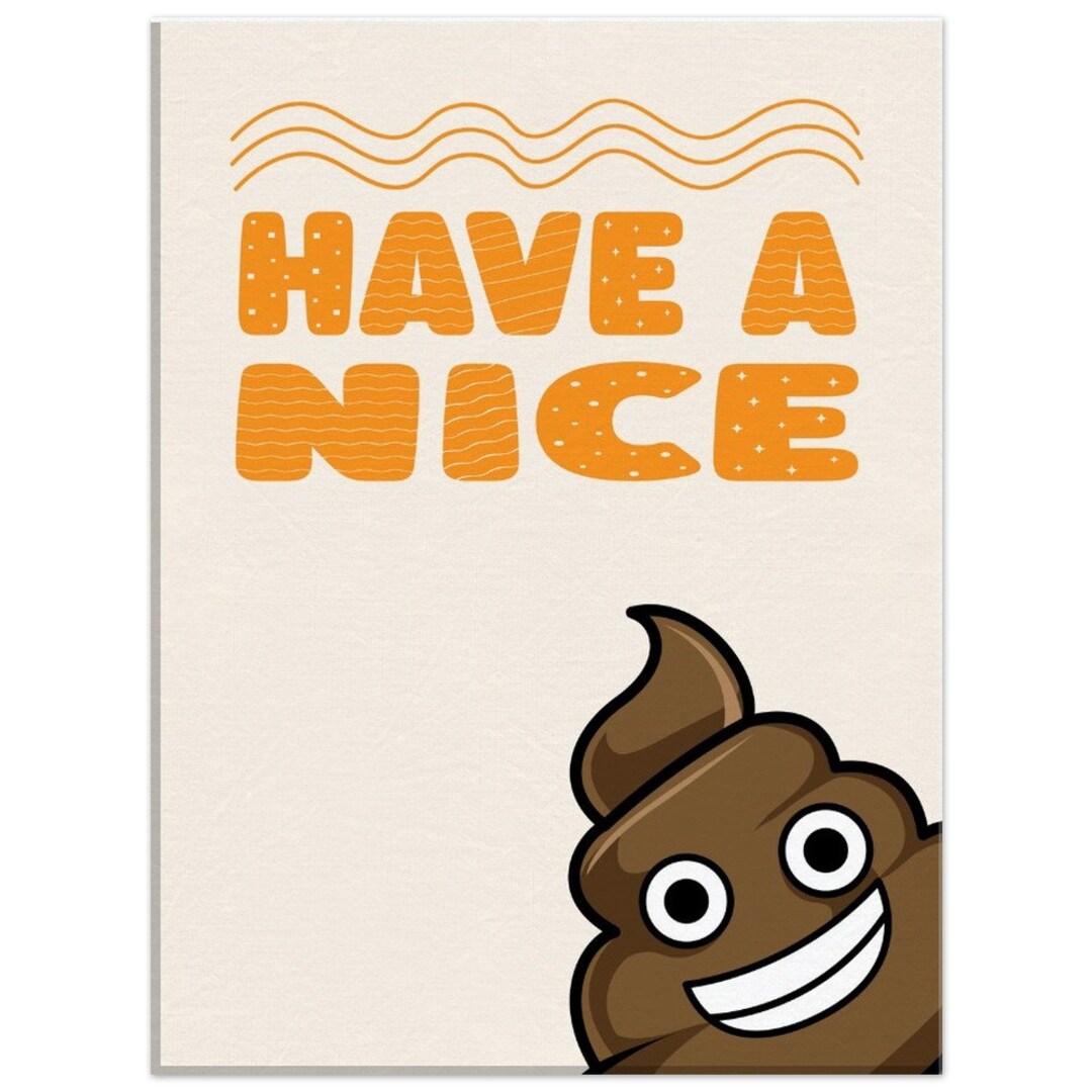 Have a Nice Poop Bathroom Wall Art Canvas Bathroom Decor Fully Bathroom ...