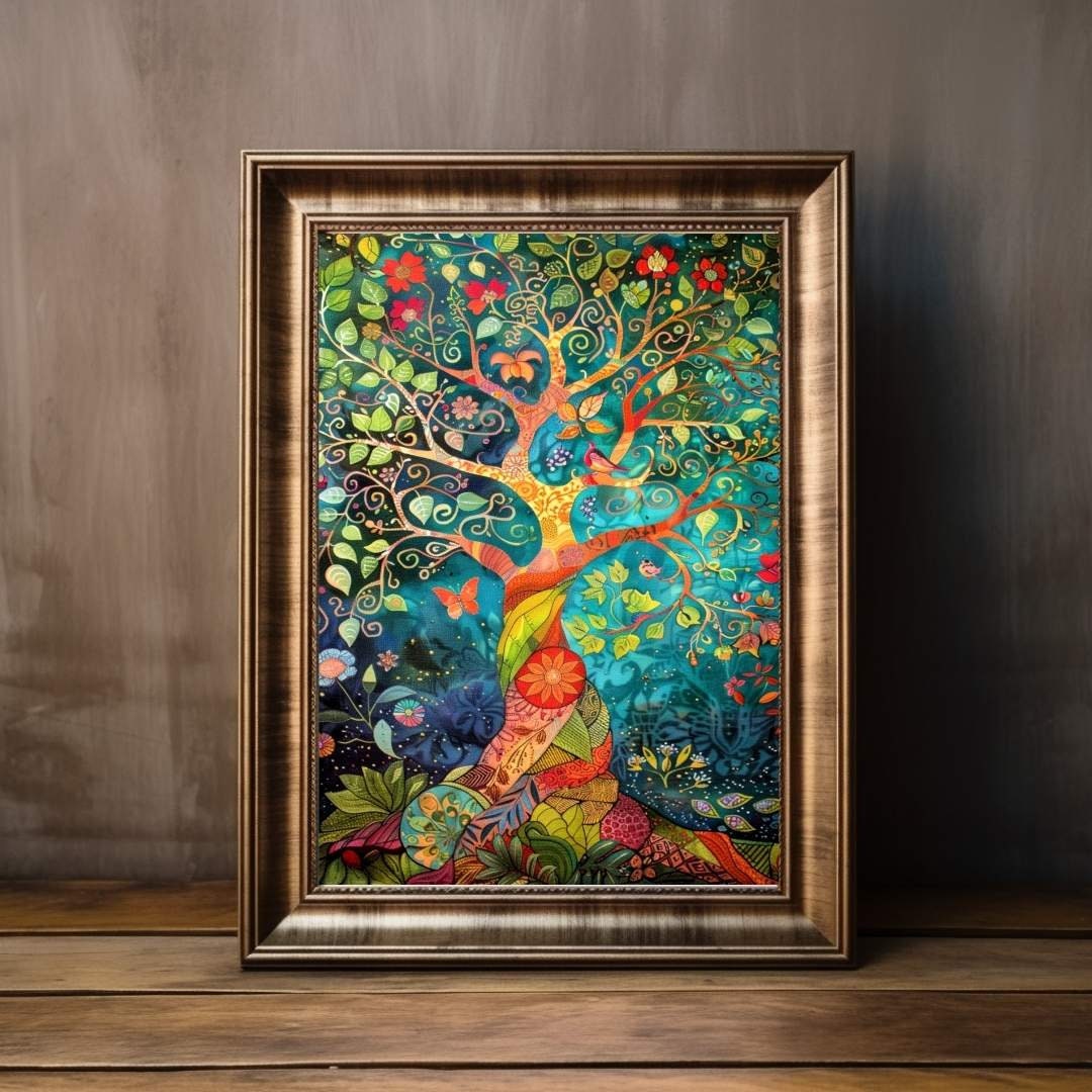 Tree of Life Printable Wall Art, Life Tree Wall Decor, Printable Wall ...