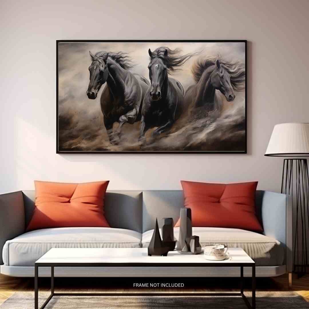 Running Horse Wall Art Print Horse Home Decor Horse - Etsy