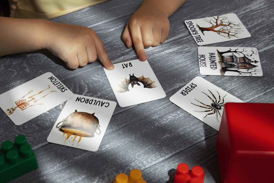 20 Watercolor Halloween Flashcards Ghost Motor Skills - Etsy