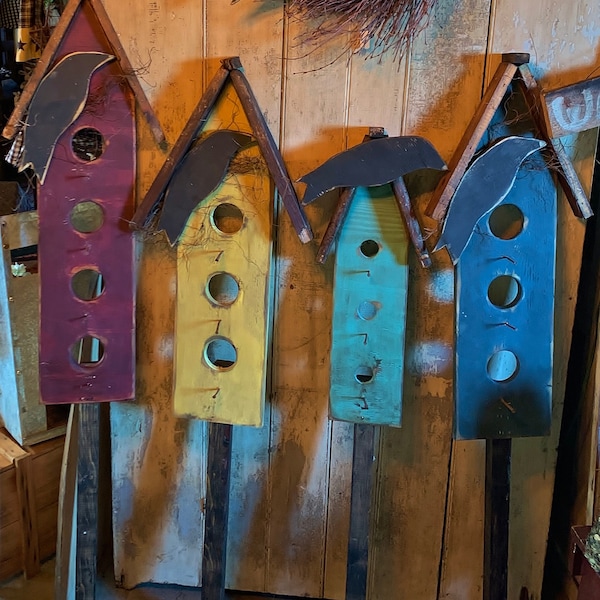 Primitive Birdhouse - Etsy
