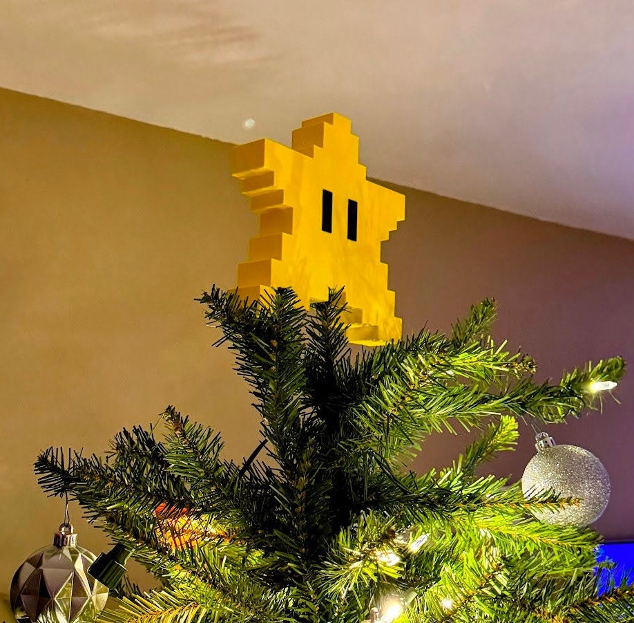 Super Mario Power Star Tree Topper - Etsy