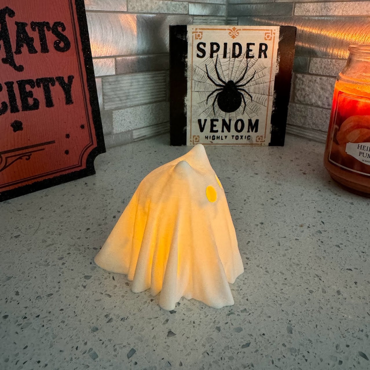 Halloween Ghost Cat With Tealight - Etsy