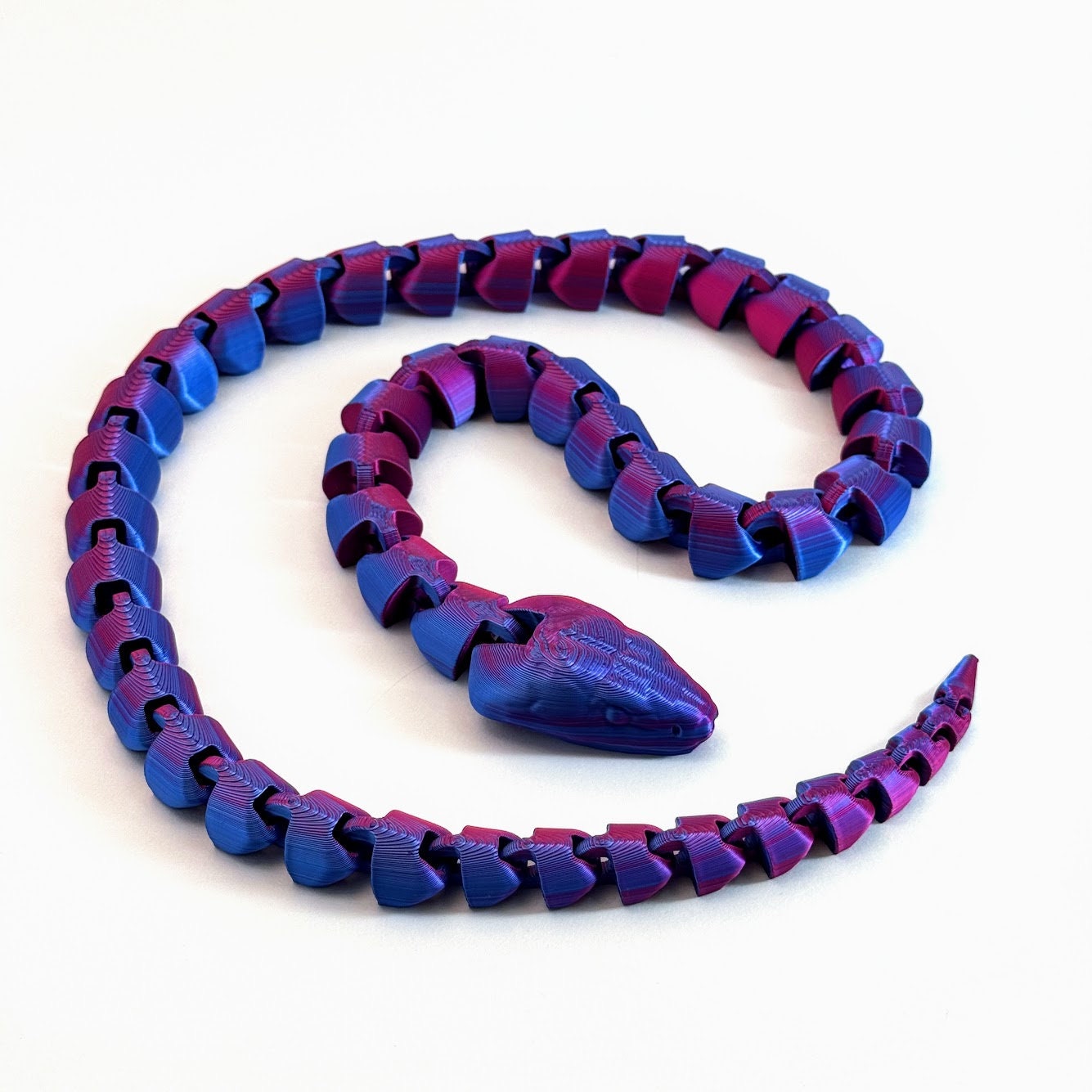 3D Printed Articulated Snake Fidget Toy Etsy 3D Printed Articulated Snake Fidget Toy Etsy