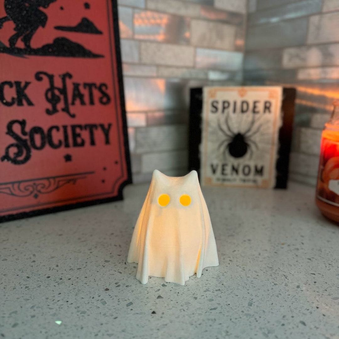 Halloween Ghost Cat With Tealight - Etsy