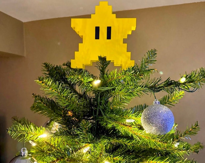 Super Mario Power Star Tree Topper - Etsy