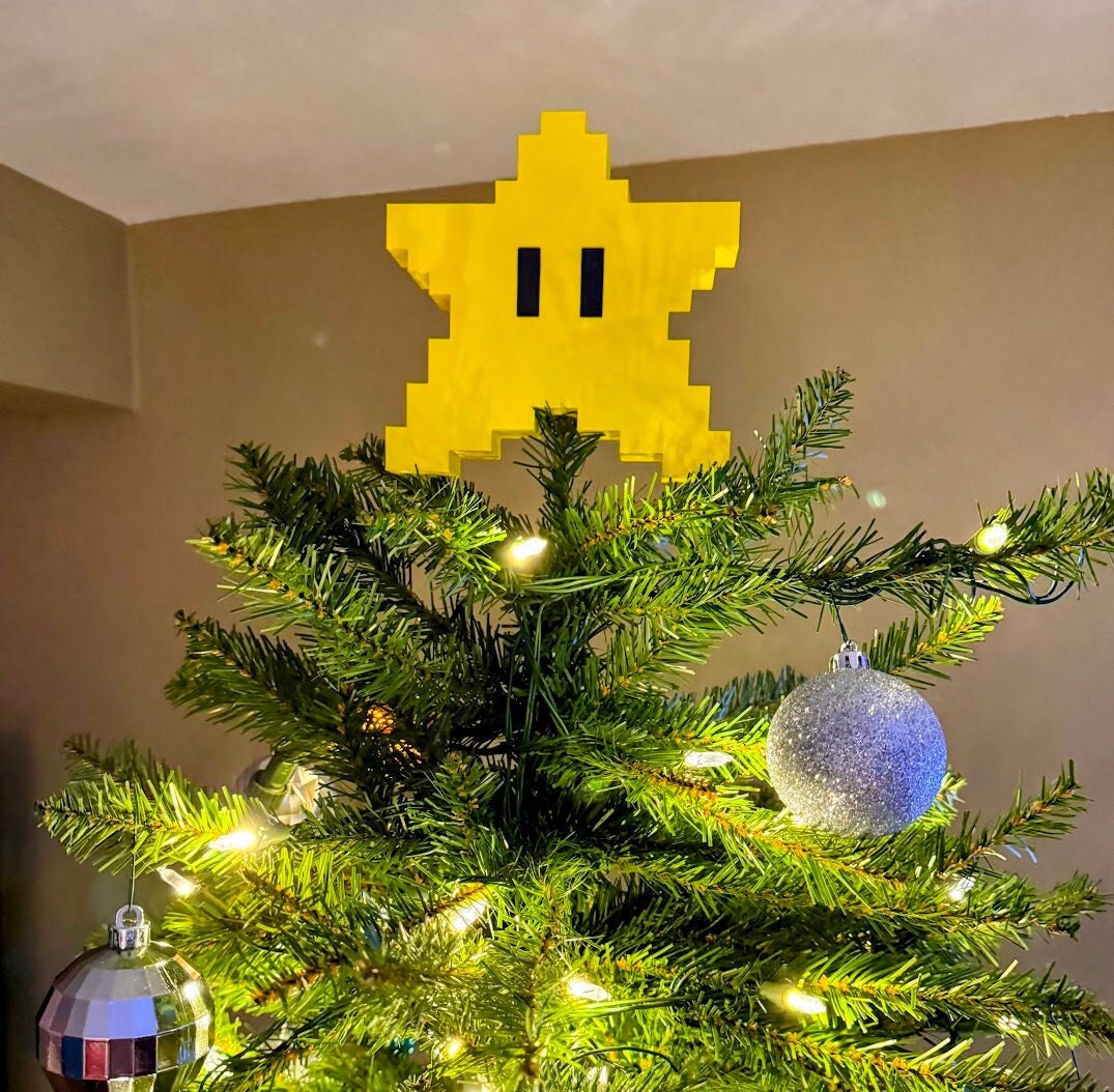 Super Mario Power Star Tree Topper - Etsy