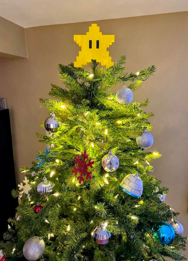 Super Mario Power Star Tree Topper - Etsy