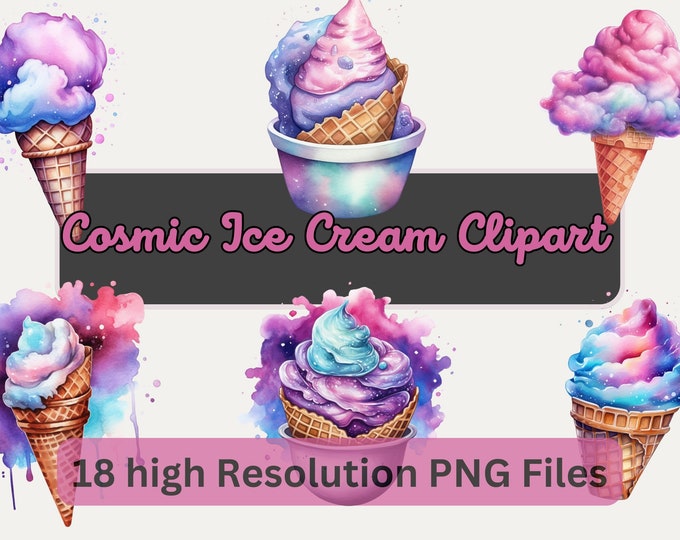 Watercolor Ice Cream Clipart, Christmas Ice Cream, Ice Cream, Christmas ...