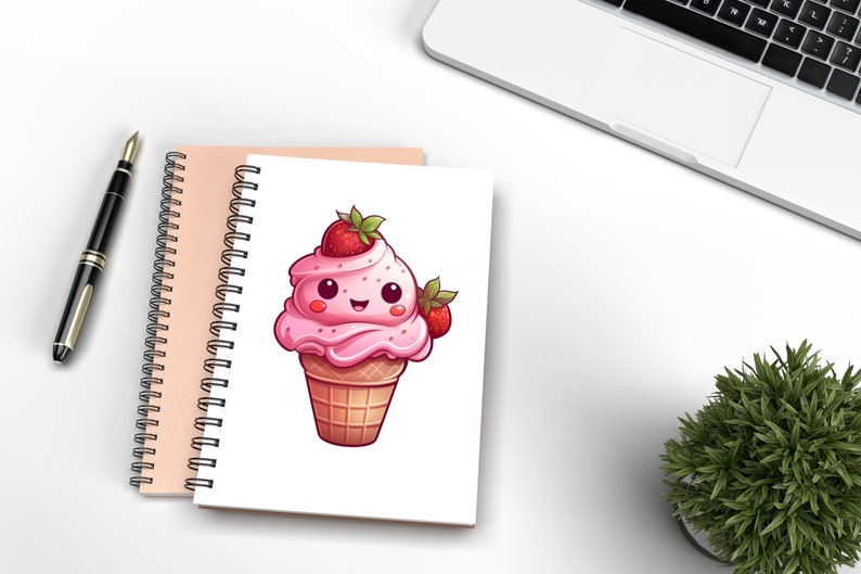 Kawaii Clipart Bundle Cute Food Clip Art PNG Graphics Planner Printable ...