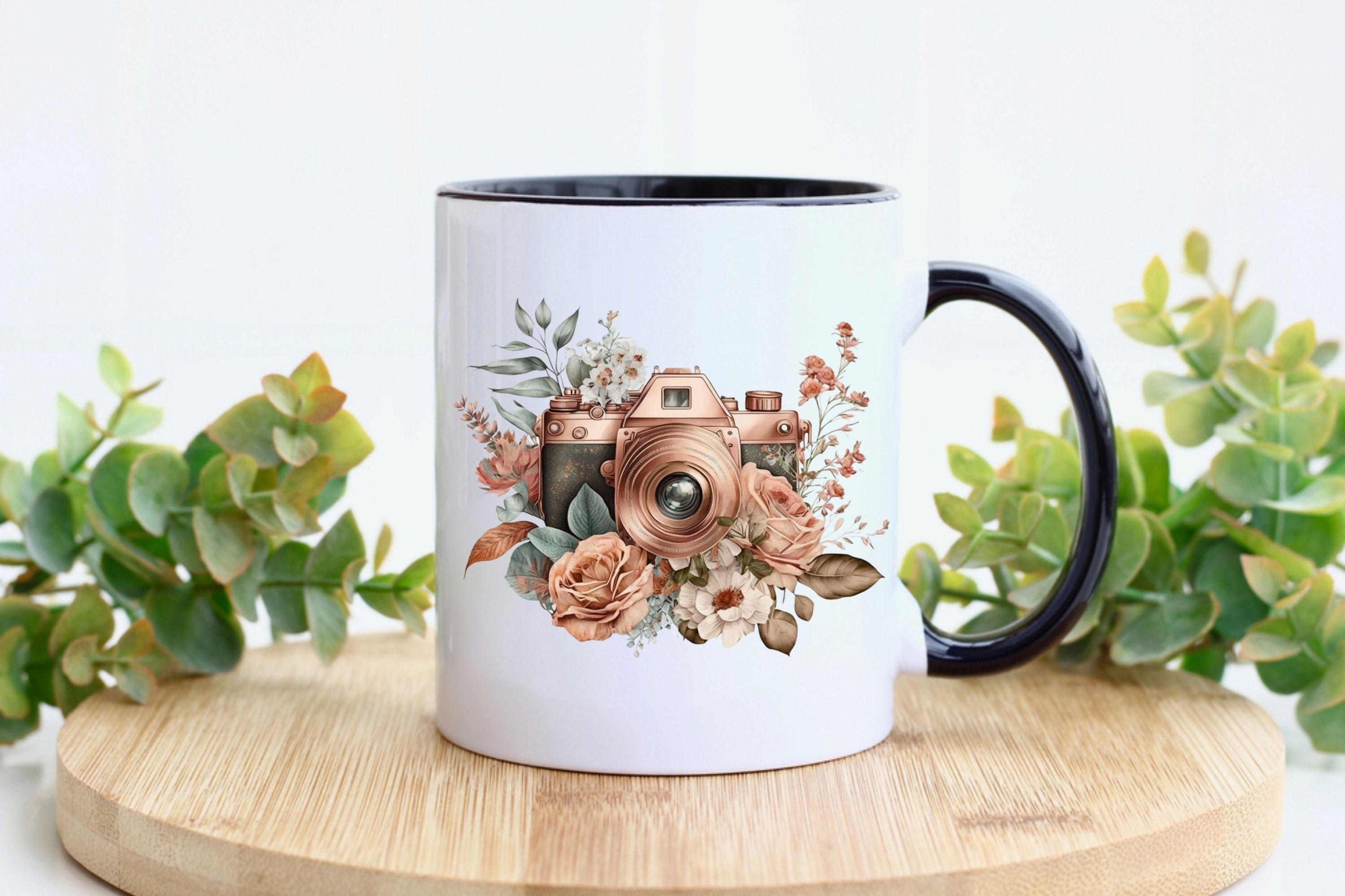 Vintage Camera Clipart Bundle Watercolor Floral Photographer Gift ...