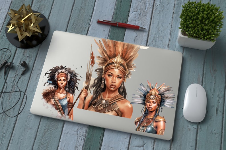 Watercolor Black Girls Clipart Bundle Black Warrior Princess Clip Art ...