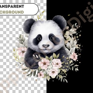 Watercolor Panda Clipart Bundle, Cute Baby Pandas Digital Art for ...