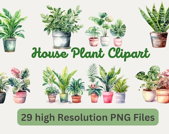 Plant Clipart Watercolor Cactus Indoor Plant Gardening Plant Lover ...